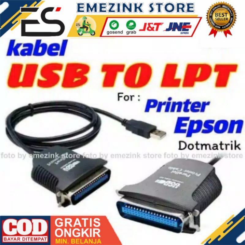 Jual LPT1 | Kabel USB to LPT / USB ke Printer LPT dotmatrik | ZK | Shopee Indonesia
