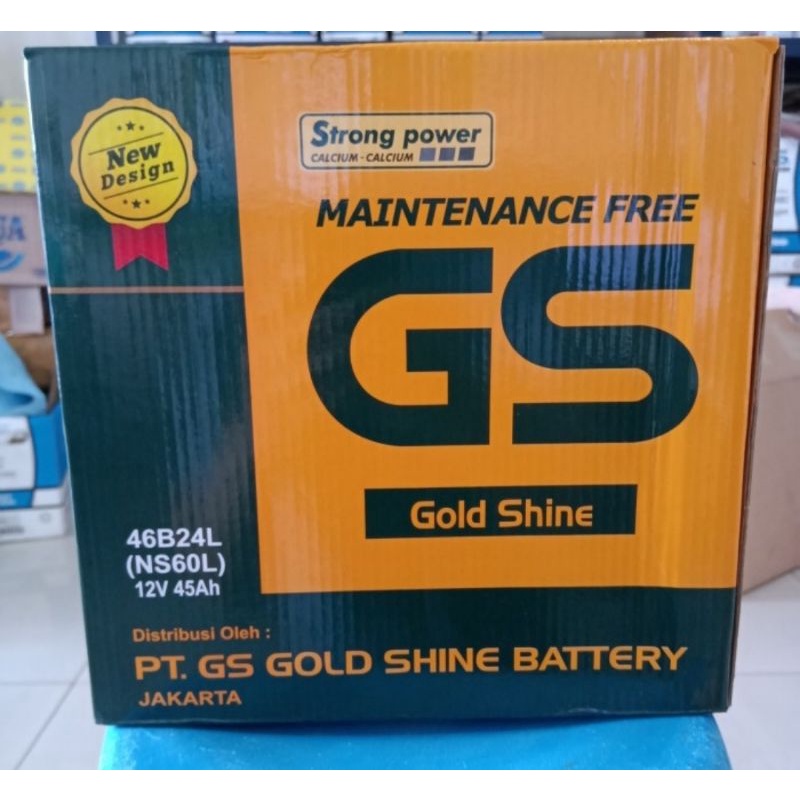 Jual aki batere mobil ertiga livina Gold Shine Maintenance Free MF NS60L / 46B24L 12v 45ah aki ...