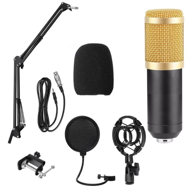 Jual Microphone Mic BM 800 Paket Recording BM800 YouTube Stand Pop ...