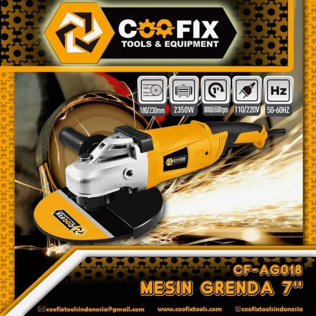 Jual Mesin Gerinda Tangan 7 inchi COOFIX Tipe CF-AG018 | Shopee Indonesia
