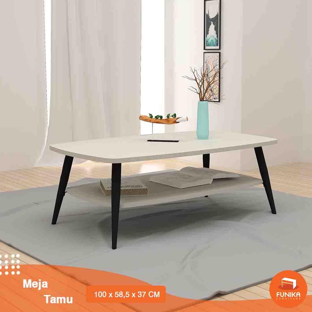 Jual Funika 99800 LO/BK - Meja Tamu dengan Kaki Logam / Coffee Table ...