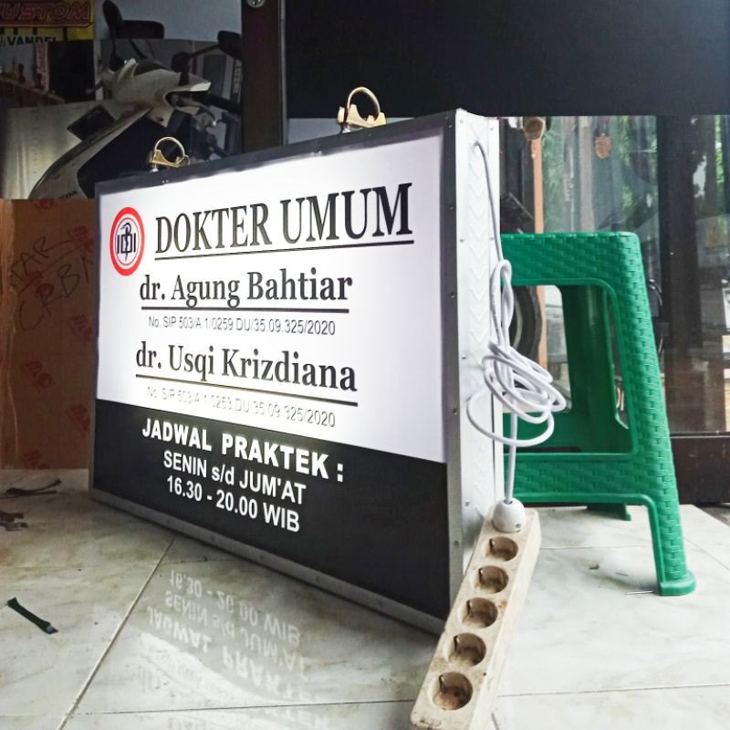 Jual neon box murah BULAT / KOTAK uk. 60cm x 40cm / 75cm x 50cm / 90cm ...