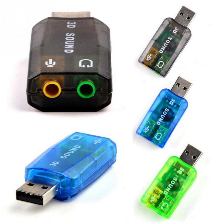 Jual Cm108 Adapter Sound Card USB 2.0 to 3D Audio Virtual 5.1 Channel ...