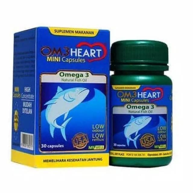 Jual OM3HEART Omega 3 Natural Fish Oil 60 Kapsul | Shopee Indonesia