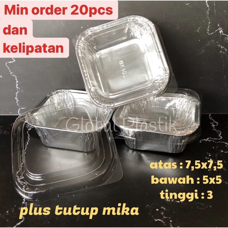 Jual OX 100 - Aluminium Foil Tray Wadah Kotak Pudding Pasta Kue ...