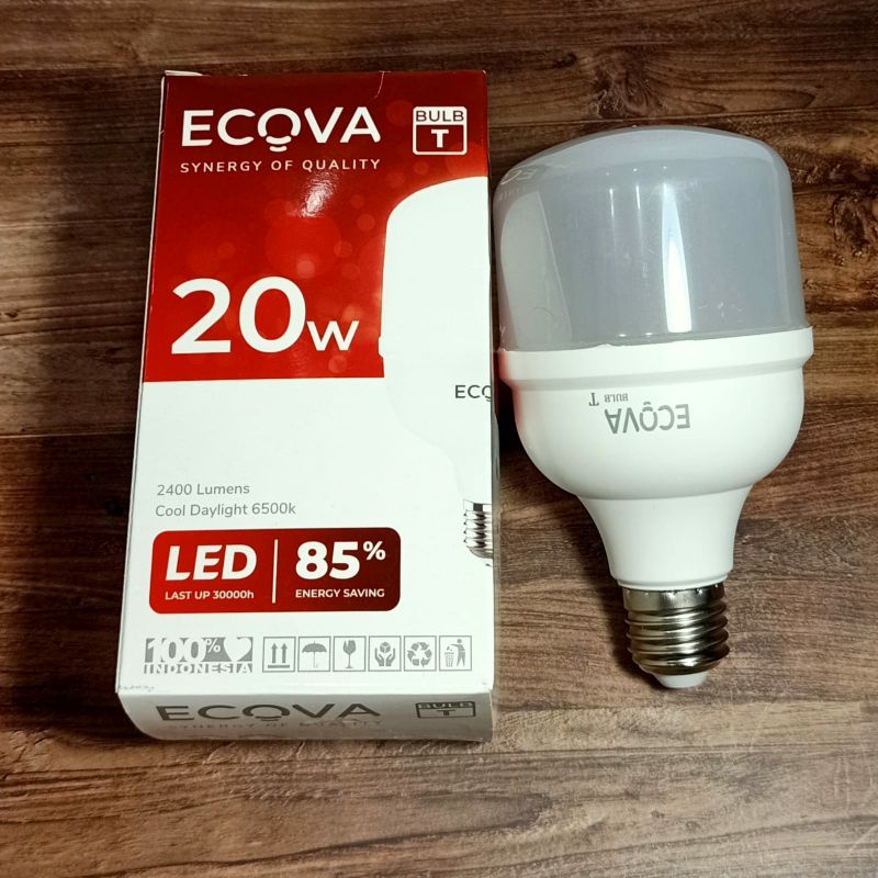 Jual lampu led Ecova bulb T 20watt putih | Shopee Indonesia