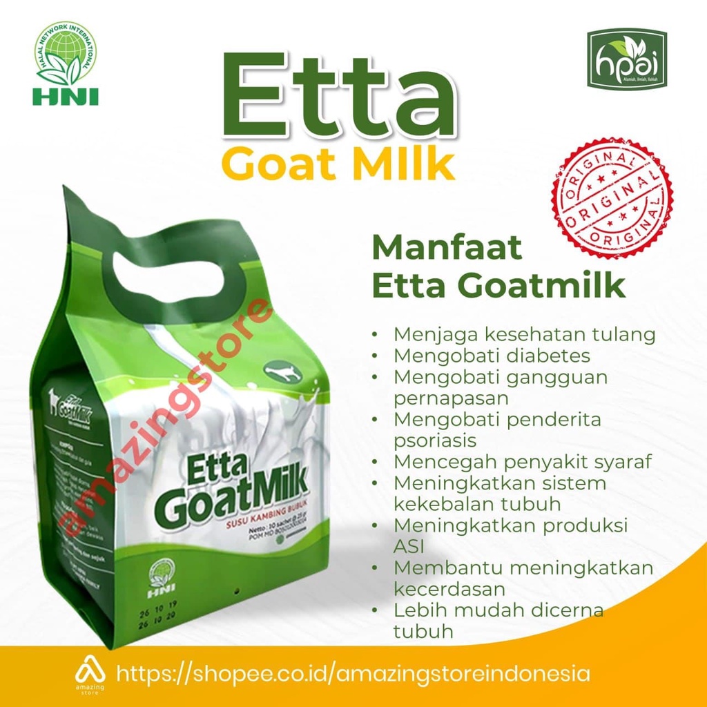 Jual ETTA GOAT MILK HNI HPAI | Susu Kambing HPAI | Herba Nutrisi Alami ...