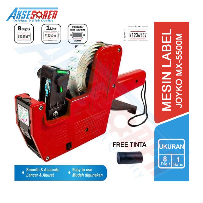 Jual Mesin Label Harga Joyko [MX-5500M] / Alat Cetak 1 Line Baris ...