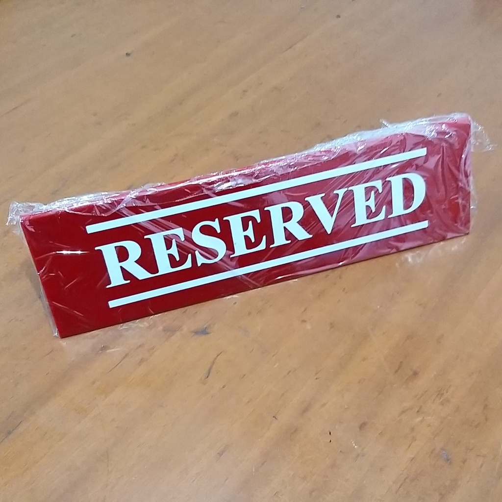 Jual Papan RESERVED Acrylic Papan Reservasi Akrilik | Shopee Indonesia
