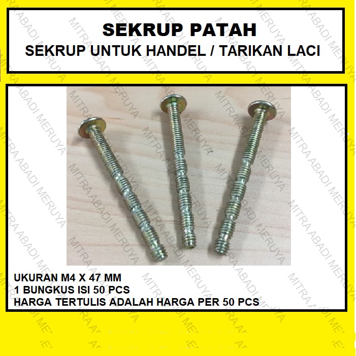 Jual Sekrup Handle Tarikan Skrup Patah Handel Baut Hendel Tarikan ...