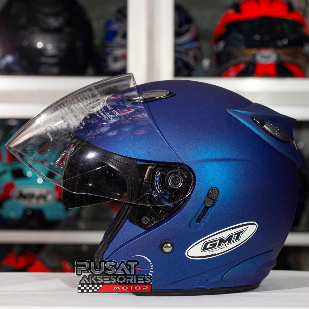 Jual Helm Half Face GMT Original Double Visor Helem Motor SNI Murah ...