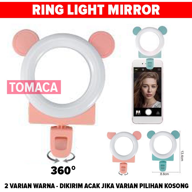 Jual Mini Ring Light Cute Fill Mirror Lamp Lampu Alat Selfie Cermin Tiktok Live HP Laptop ...