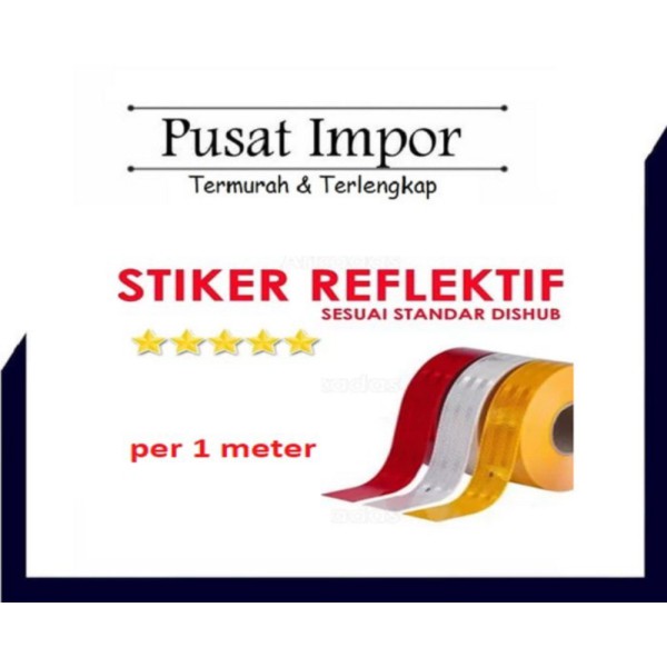 Jual 1m Stiker Sticker Uji KIR Reflektor Reflector Reflektif Truk ...