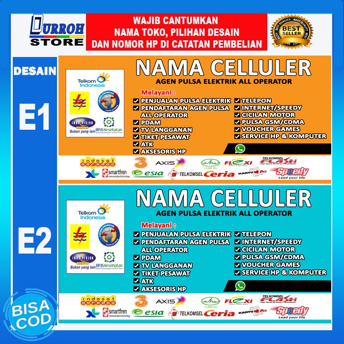 Jual Spanduk / Banner Konter Cell / Celluler Desain 5 | Shopee Indonesia