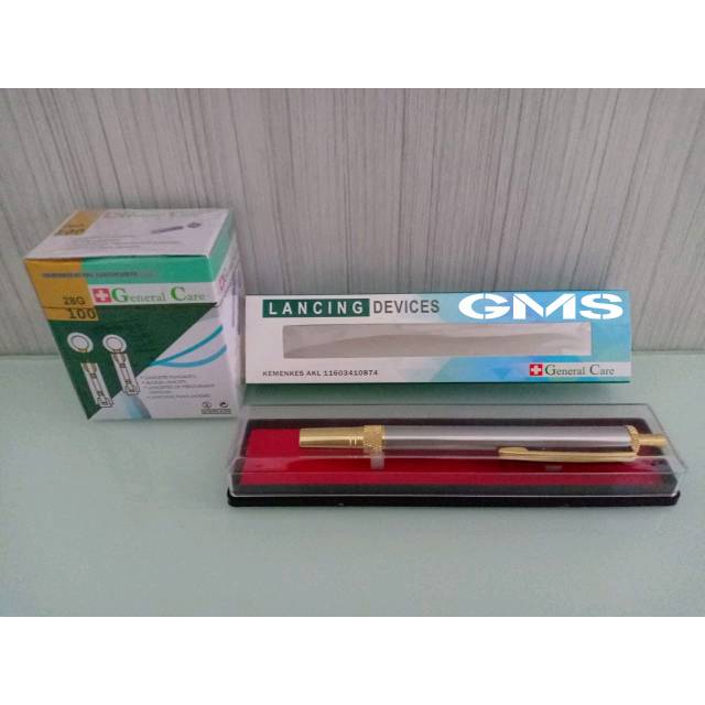 Jual Paket Pen Bekam Stainless + Blood Lancet 100's / Pen Lancet ...