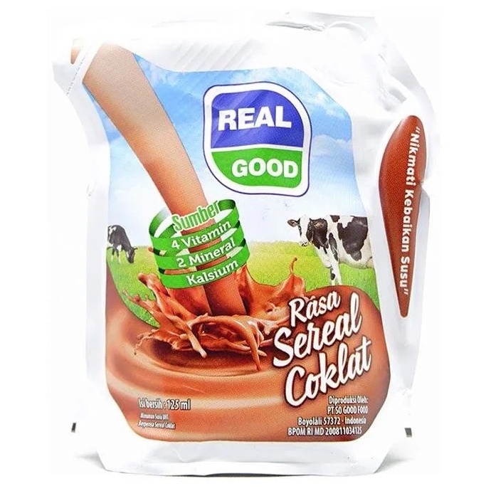 Jual REAL GOOD SUSU POUCH UHT 125ml TEKO MINI COKELAT STRAWBERRY CHEESE ...