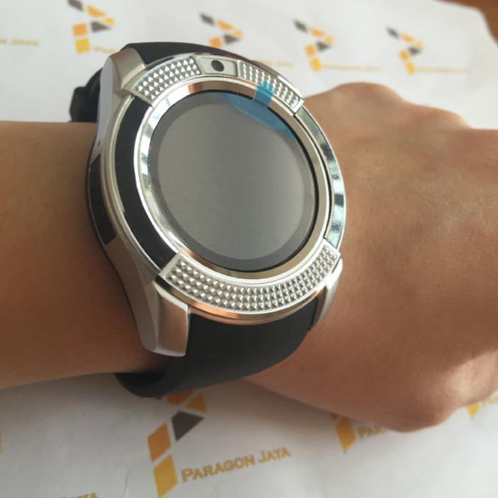 Jual Smartwatch V8 Hitam Silver / Smart Watch V8 Bluetooth Sim Card ...