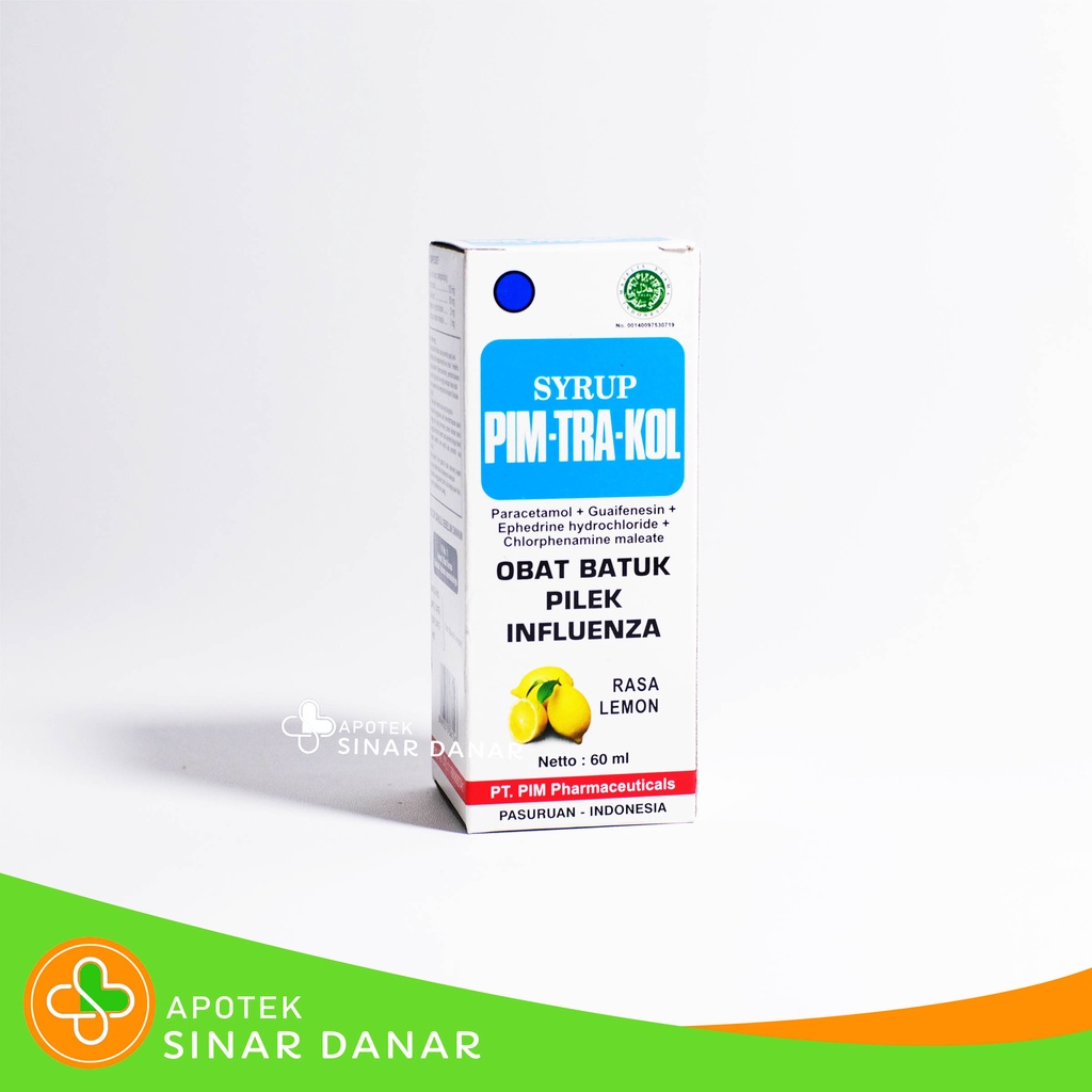 Jual PIM-TRA-KOL SIRUP 60ML RASA LEMON/ OBAT BATUK DAN PILEK ANAK ...