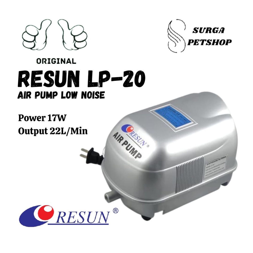 Jual RESUN LP 20 Pompa Udara Aerator LP20 Air Pump Low Noise Airpump ...