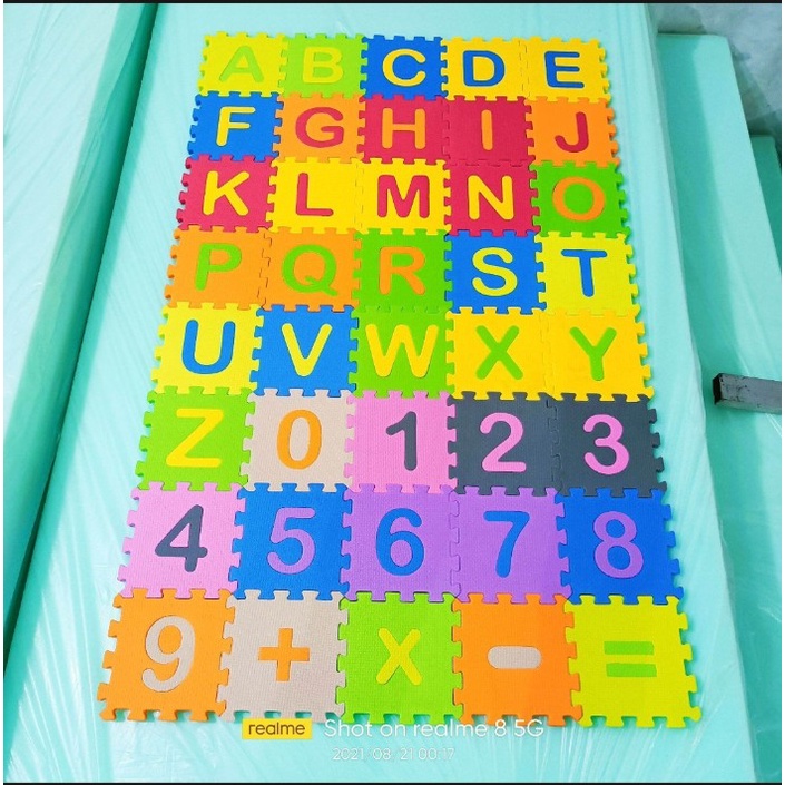 Jual Puzzle lantai Angka dan huruf ukuran 15x15 isi 40 pcs matras ...