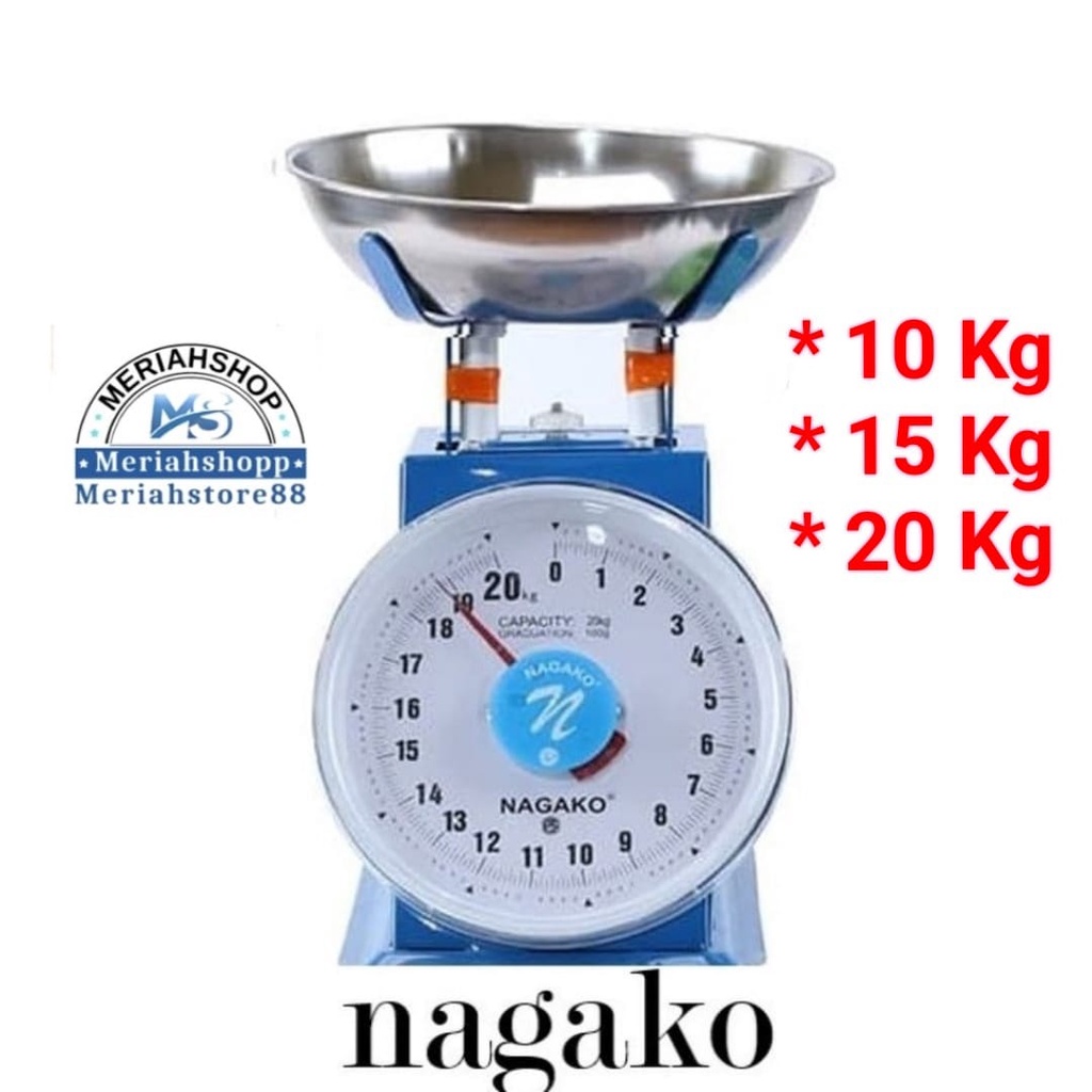Jual Timbangan Besi Nagako Dapur 10kg/15kg/20kg Timbangan Analog Duduk Jarum Dagangan Laundry ...
