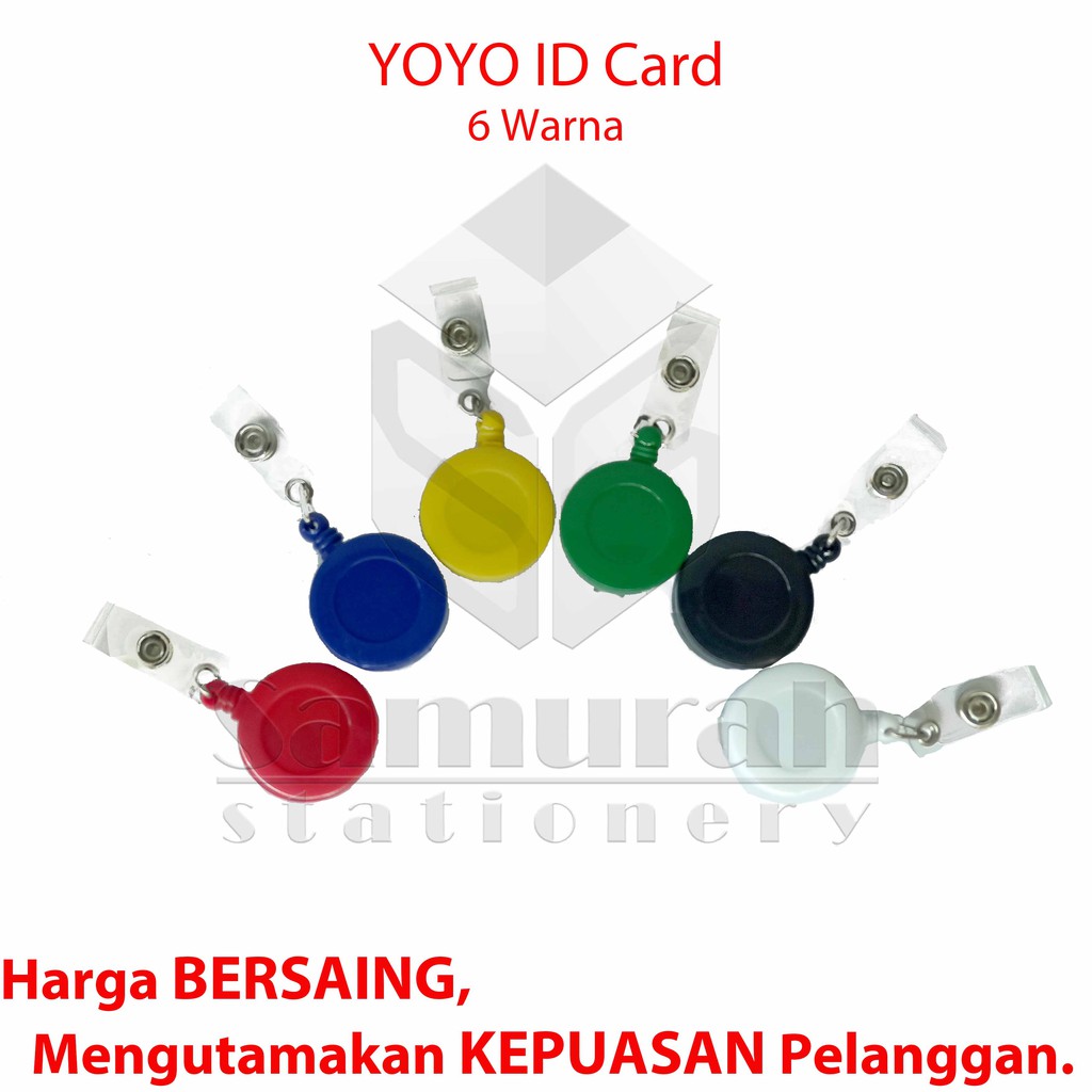 Jual Yoyo ID Card Tarik 6 Warna Dop Polos - Merah / Biru / Kuning ...