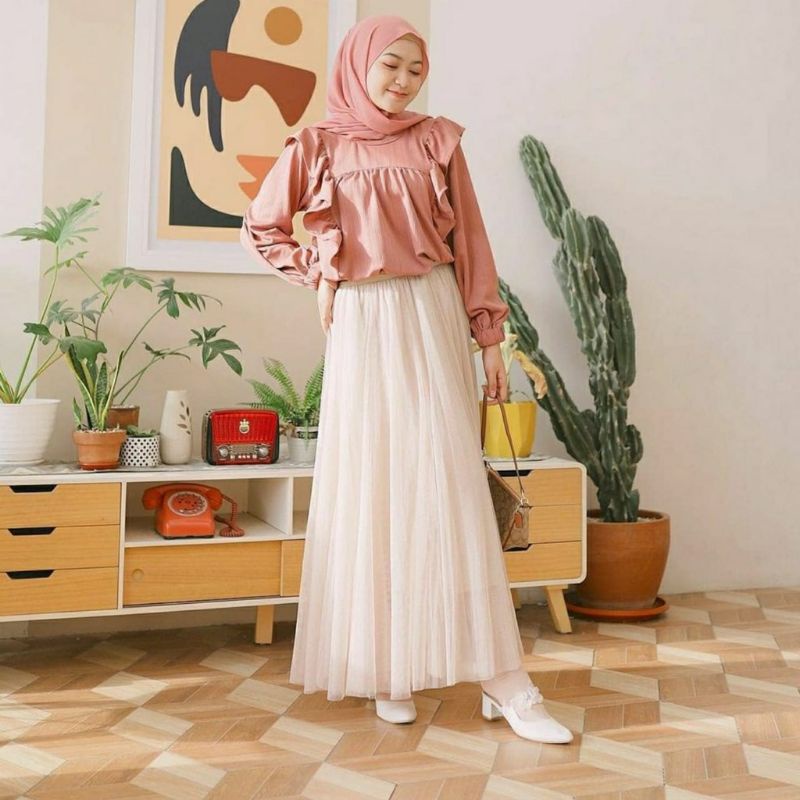 Jual ROK TUTU MAXY MODEL HiGTH waist Lipat bahan mesh Tulle elastis ...
