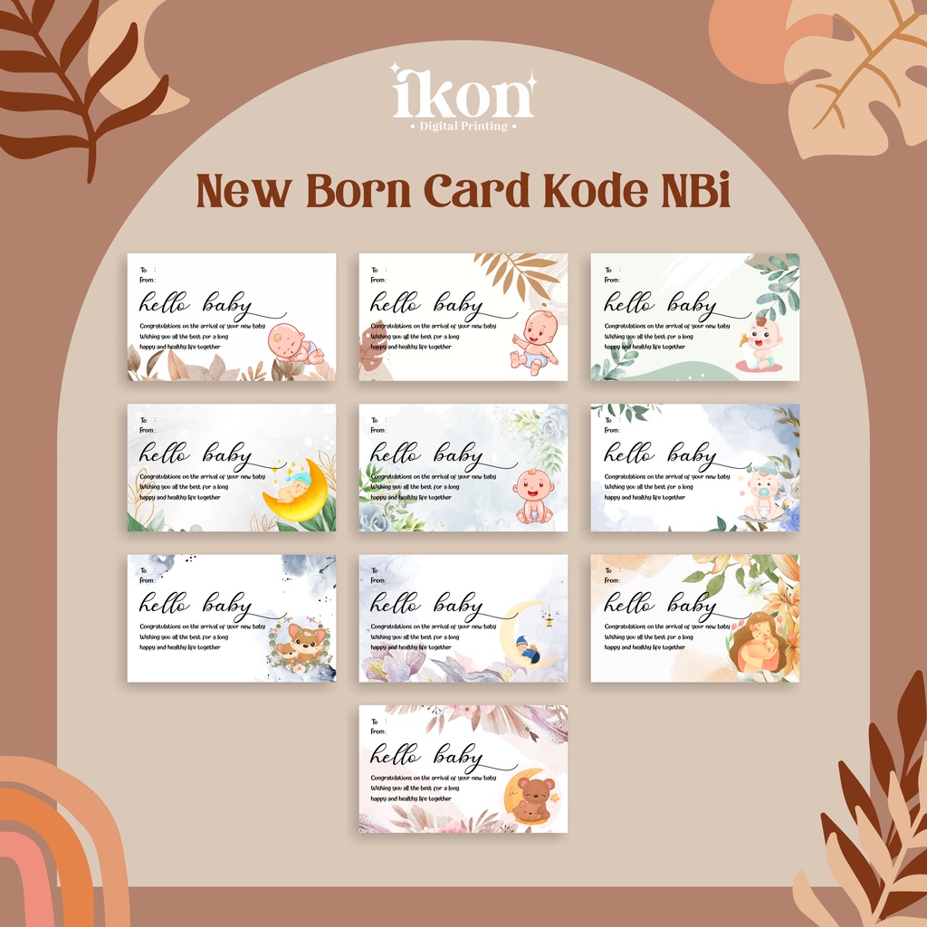 Jual NEW BORN CARD BATCH 1 (UCAPAN SELAMAT LAHIR, BABY NEW BORN, KARTU BAYI) | Shopee Indonesia