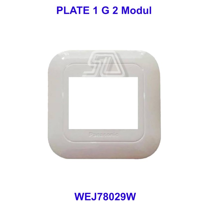 Jual Panasonic Frame Wide Series 1 Gang 2 Device Putih WEJ78029W ...