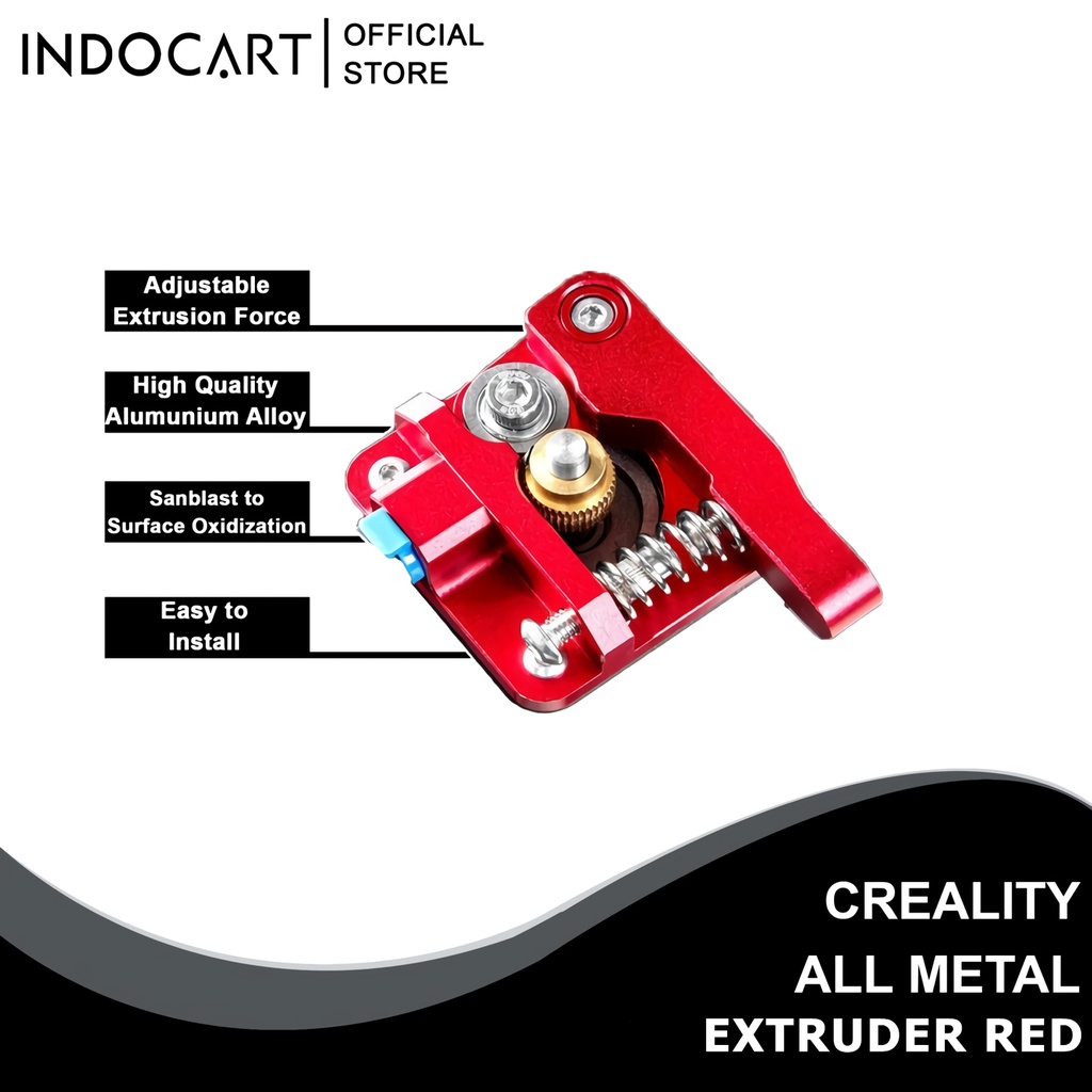 Jual 3D Printer Parts Creality OEM Extruder Kit All Metal Red Creality ...