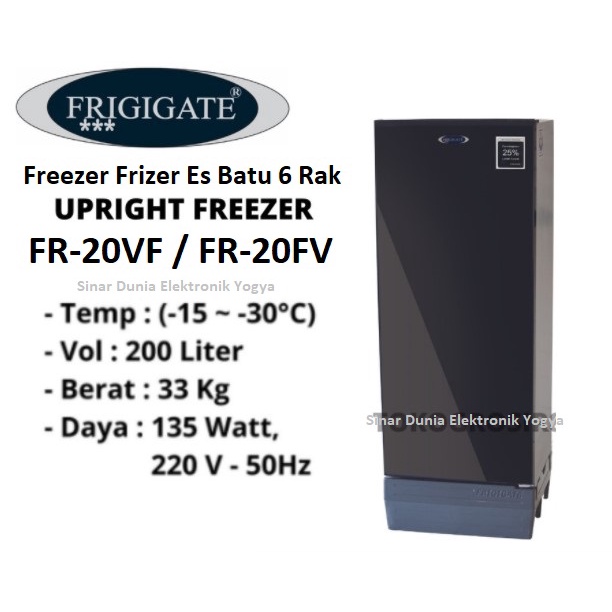 Jual Frigigate Freezer Frizer Es 6 Rak 200L FR-20VF LV FR-20FV 20FV ...