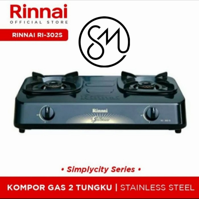 Jual Kompor Gas Rinnai RI-302S 2 tungku sun burner 302 s | Shopee Indonesia