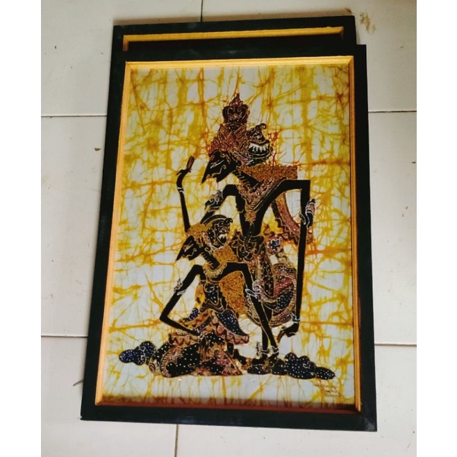 Jual lukisan cetak digital printing wayang raja dan ratu plus figura ...