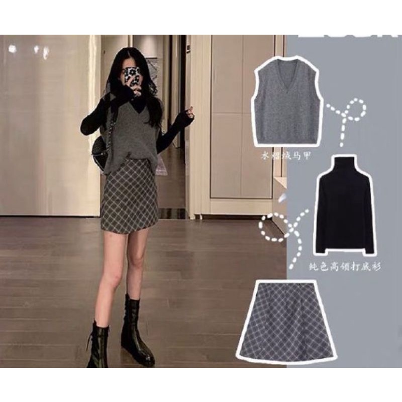 Jual outfit Korea wanita / set outfit ulzzang / set outfit Korean ...