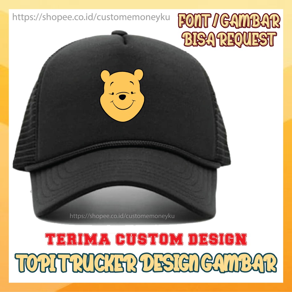 Jual CUSTOM TOPI PRIA WANITA TOPI TRUCKER JARING DESIGN GAMBAR ANIME ...