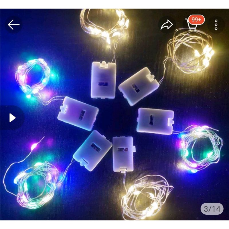 Jual 50 pc lampu led rainbow Plus baterai | Shopee Indonesia