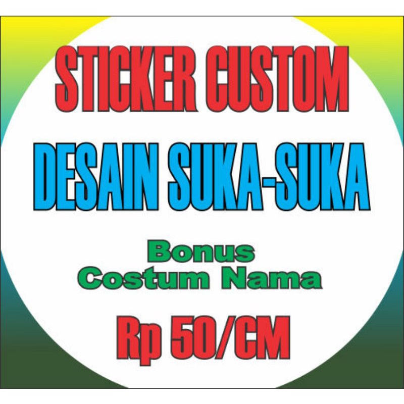 Jual stiker custom sticker cutting desain suka suka | Shopee Indonesia