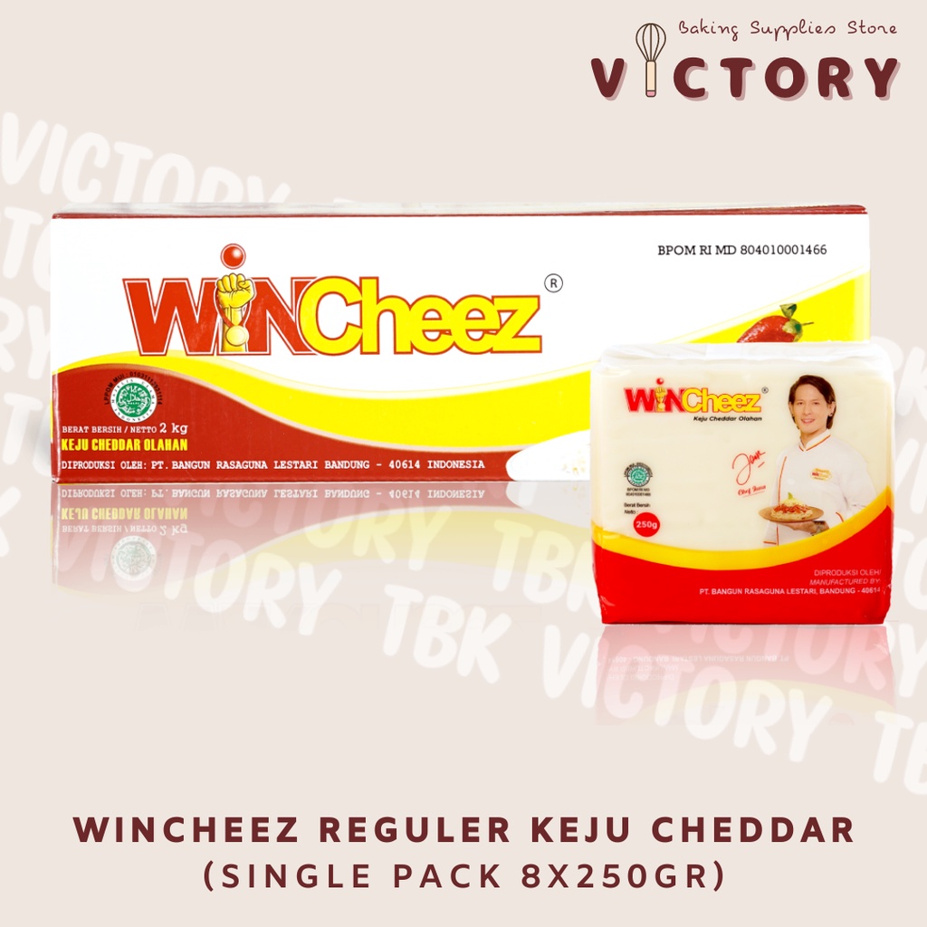 Jual WINCHEEZ REGULER Keju Cheddar Cheese 8x250gr - Single Pack ...