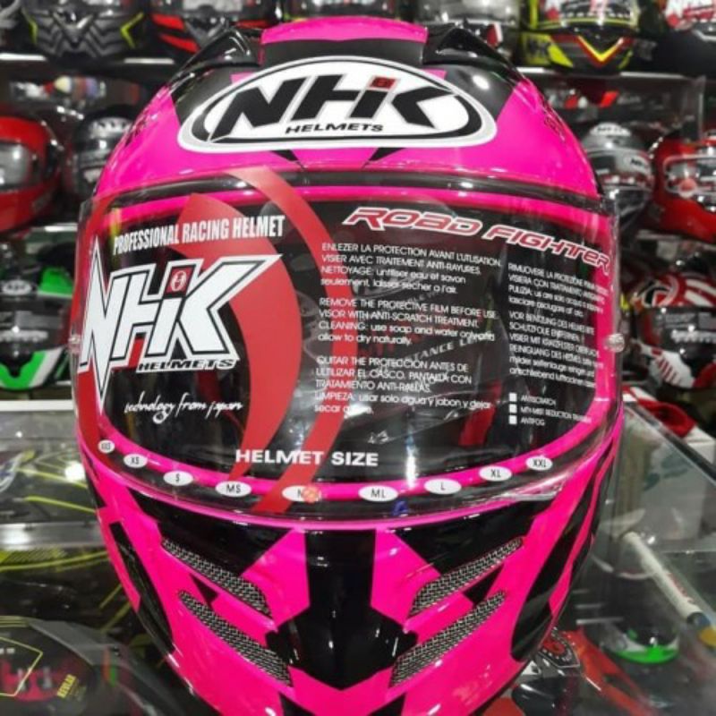 Jual HELM NHK PINK FULLFACE GP1000 SECOND | Shopee Indonesia