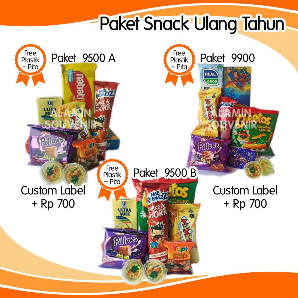 Jual Bingkisan snack ultah anak BU8900A | Shopee Indonesia