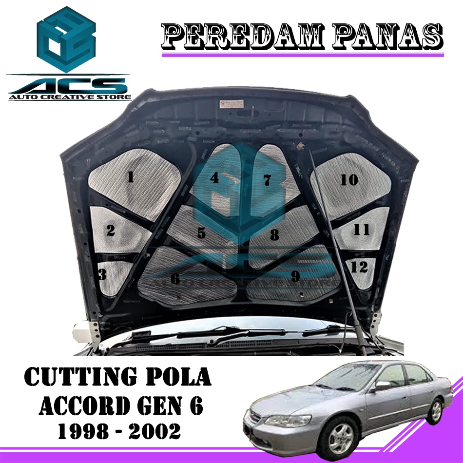 Jual Peredam panas kap mesin mobil ACCORD GEN6 98-02 cutting pola ...
