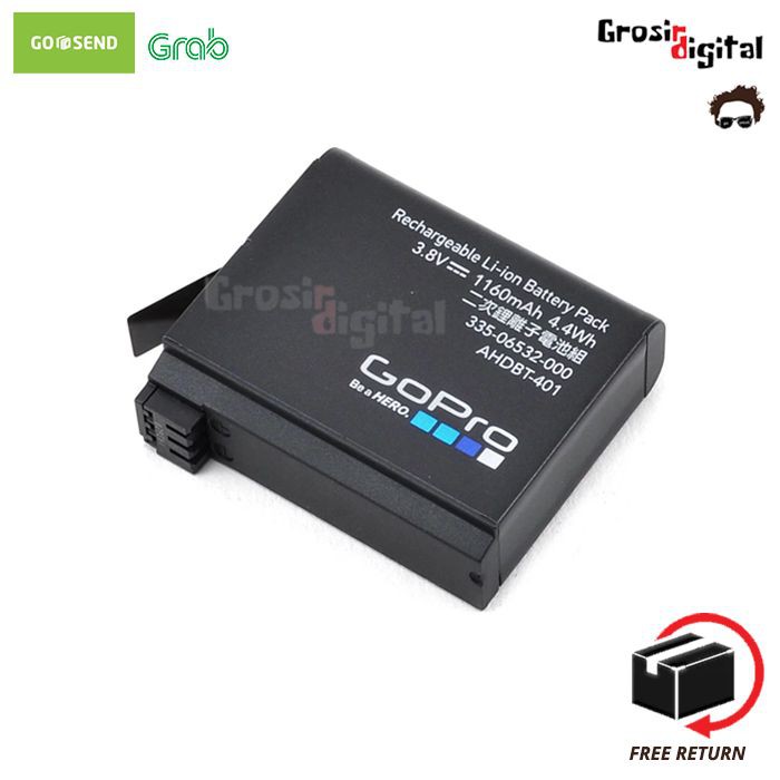 Jual Battery batre baterai Gopro Hero 4 AHDBT-401 Rechargeable Lithium ...