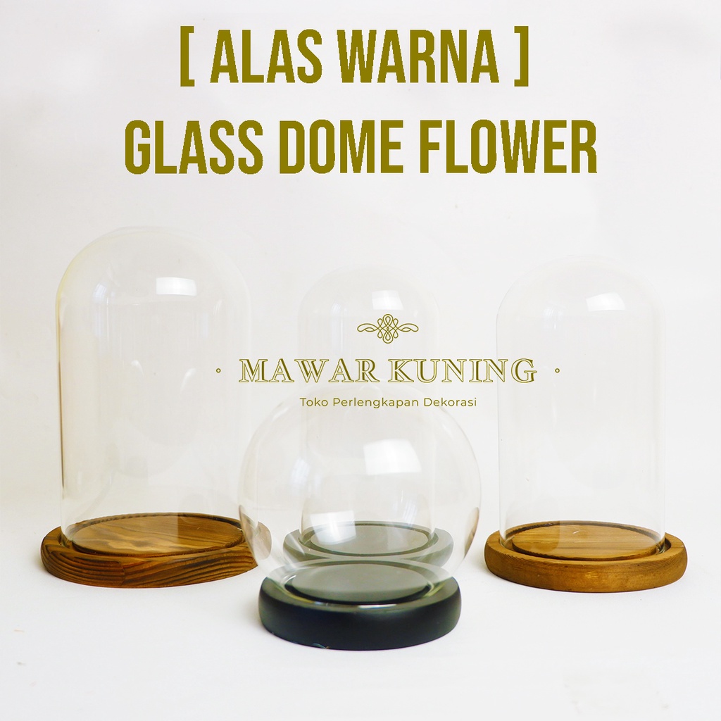 Jual [ Alas Warna ] Glass Dome Flower / Gelas Kaca Bunga | Shopee Indonesia