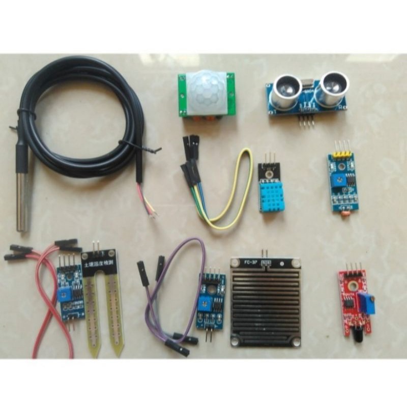 Jual starter kit modul sensor arduino nodemcu iot kit 8 in 1 level 1 ...