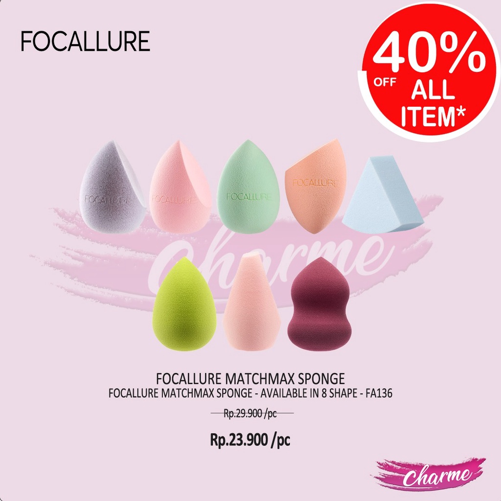 Jual (READY & ORI) Focallure Match max Sponge Spons Puff Beauty Tools ...