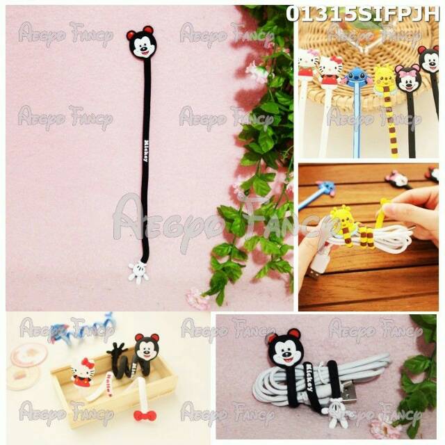 Jual Cable Holder / Kabel Pelilit Karakter Mickey Mouse Disney Lucu Dan ...