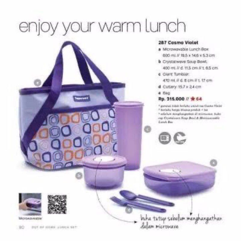 Jual Tupperware Cosmo Violet | Shopee Indonesia