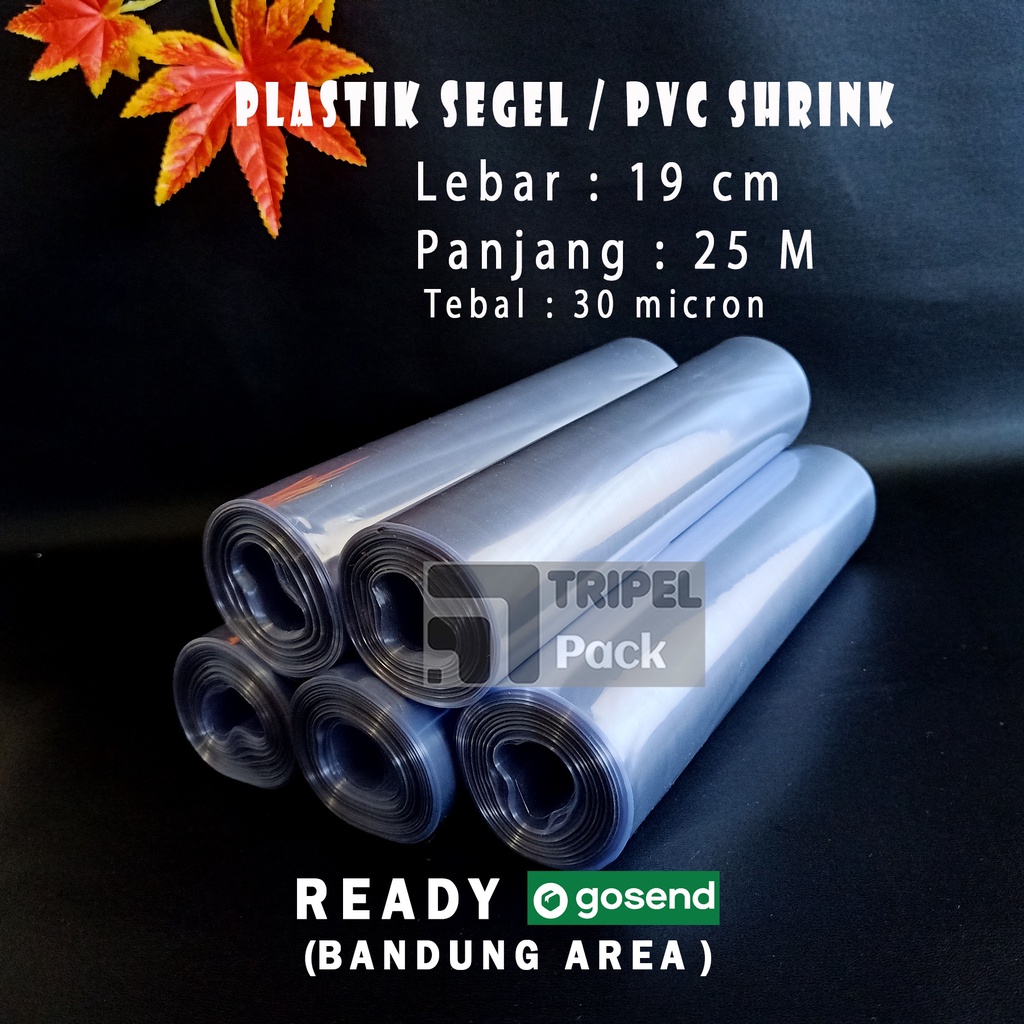 Jual Plastik Segel PVC Shrink Roll 19 cm x 25 Meter plastik kemasan ...