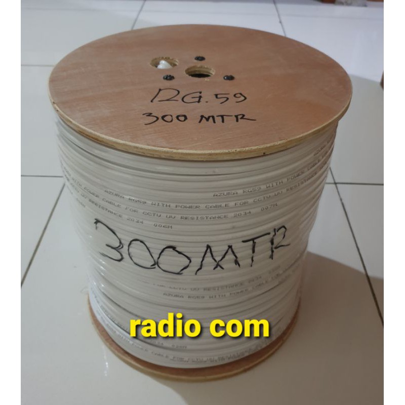 Jual kabel coaxial cctv 300mtr rg59 warna putih serabut plus power ...