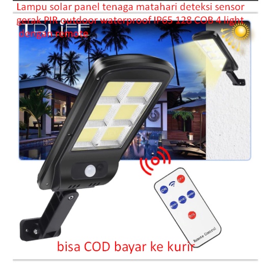 Jual Lampu solar panel tenaga matahari deteksi sensor gerak PIR outdoor ...